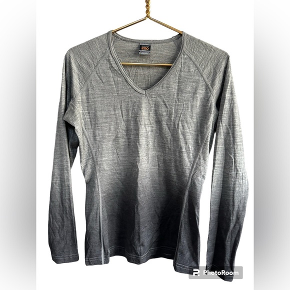 Icebreaker | Tops | Icebreaker Merino Wool Oasis Dusk Ombr Active Vneck Shirt | Poshmark